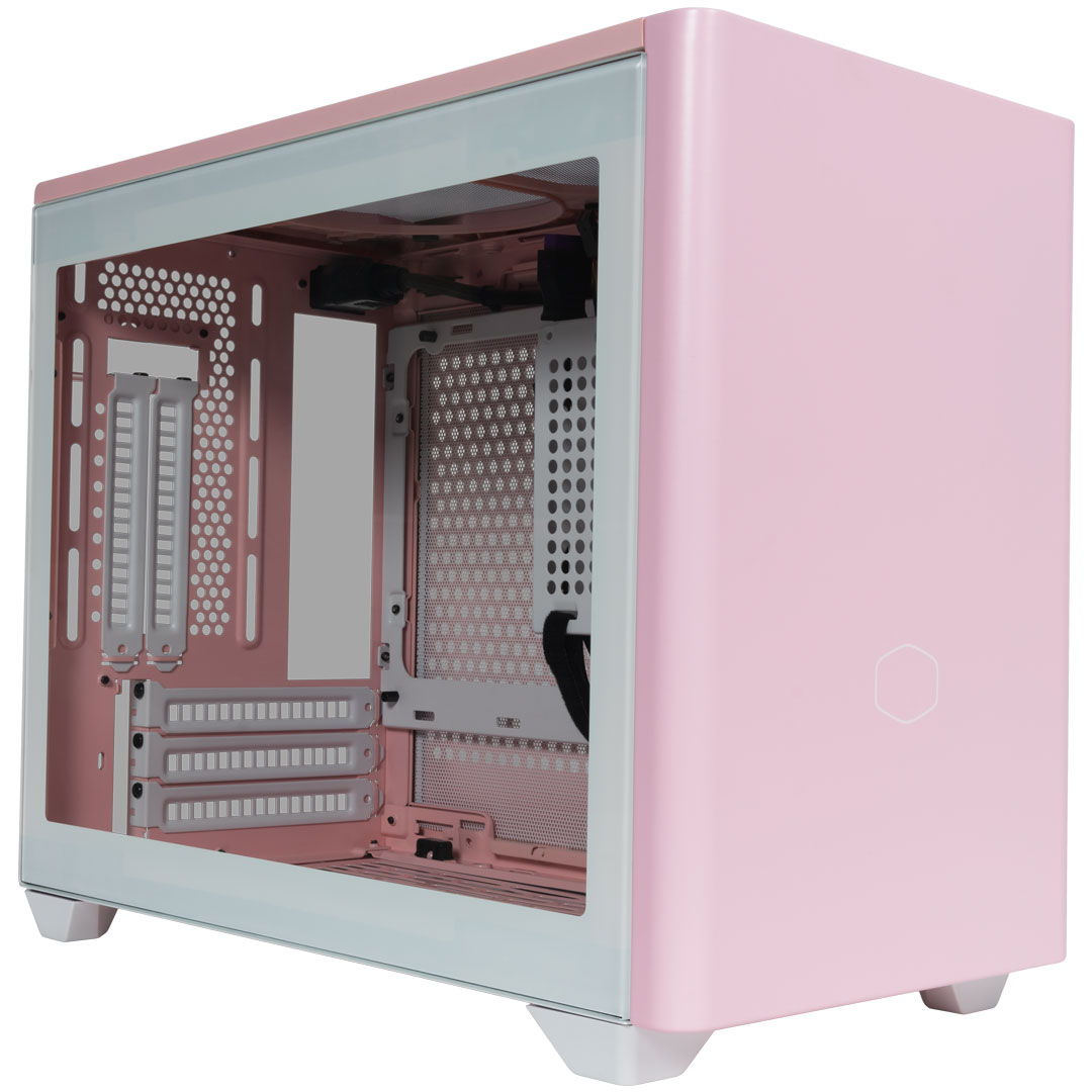 Buy Cooler Master NR200P TG + Mesh ITX Case with GPU Riser Pink [MCB ...