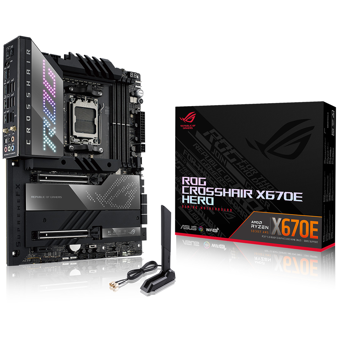 Buy ASUS ROG Crosshair X670E Hero DDR5 Motherboard [ROG-CROSSHAIR-X670E ...