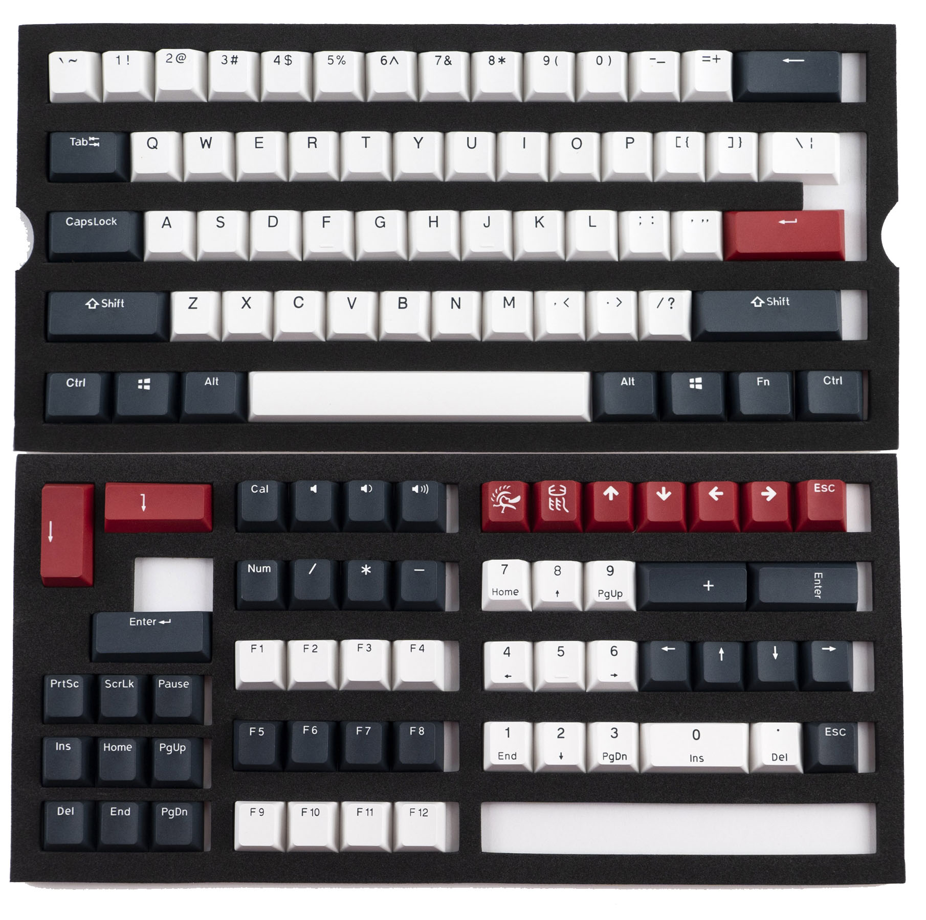 Buy Ducky PBT Doubleshot 108-Key Keycap Set Tuxedo Red [DKSA108 ...
