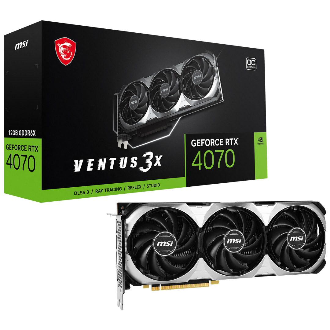 Buy MSI GeForce RTX 4070 Ventus 3X OC 12GB [RTX-4070-VENTUS-3X-12G-OC ...