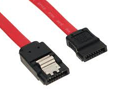 Buy 50cm Red SATA Cable with Lock [CBLDATA-SATA] | PC Case Gear Australia