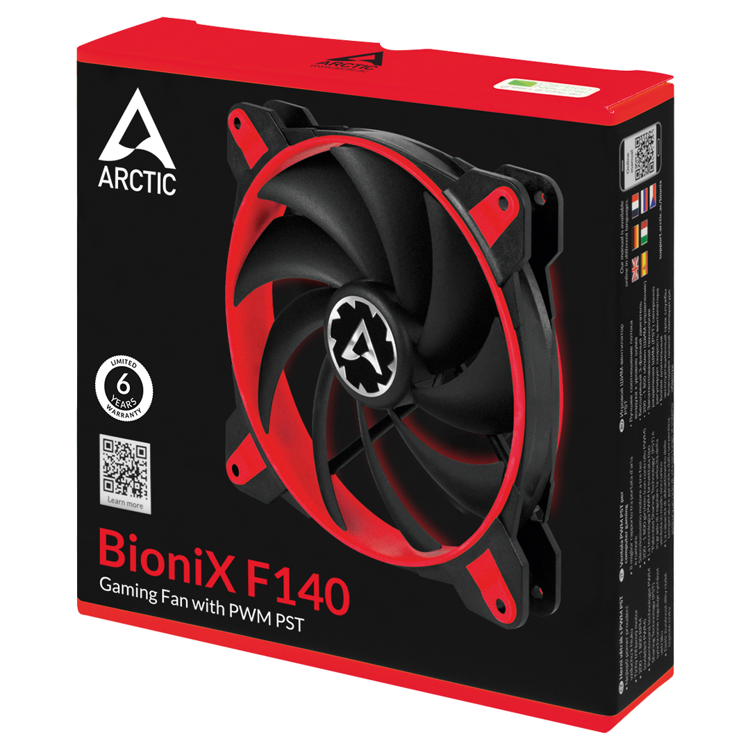 Buy Arctic BioniX F140 140mm PWM Fan Black and Red [ACFAN00095A] | PC ...