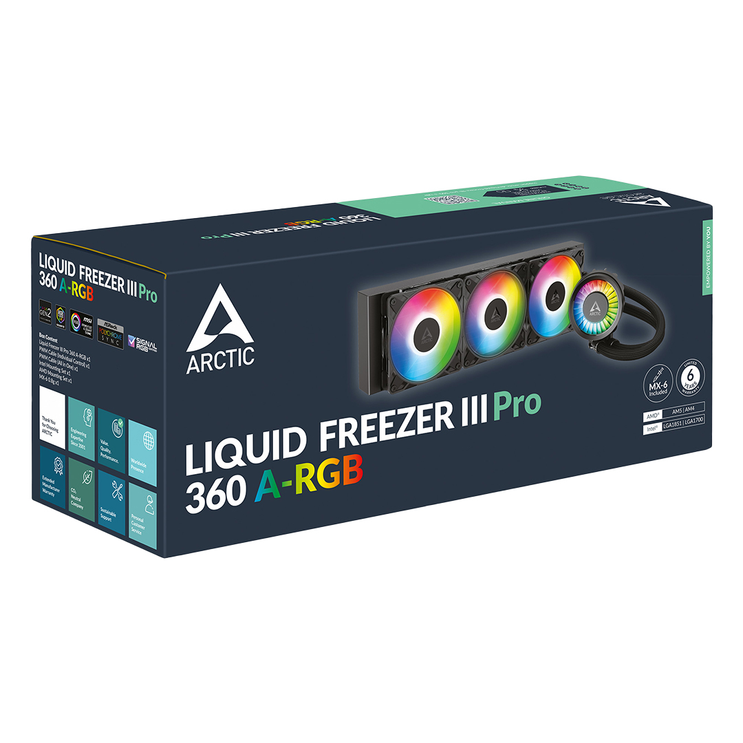 Buy Arctic Liquid Freezer III Pro 360mm ARGB AIO Liquid Cooler Black ...