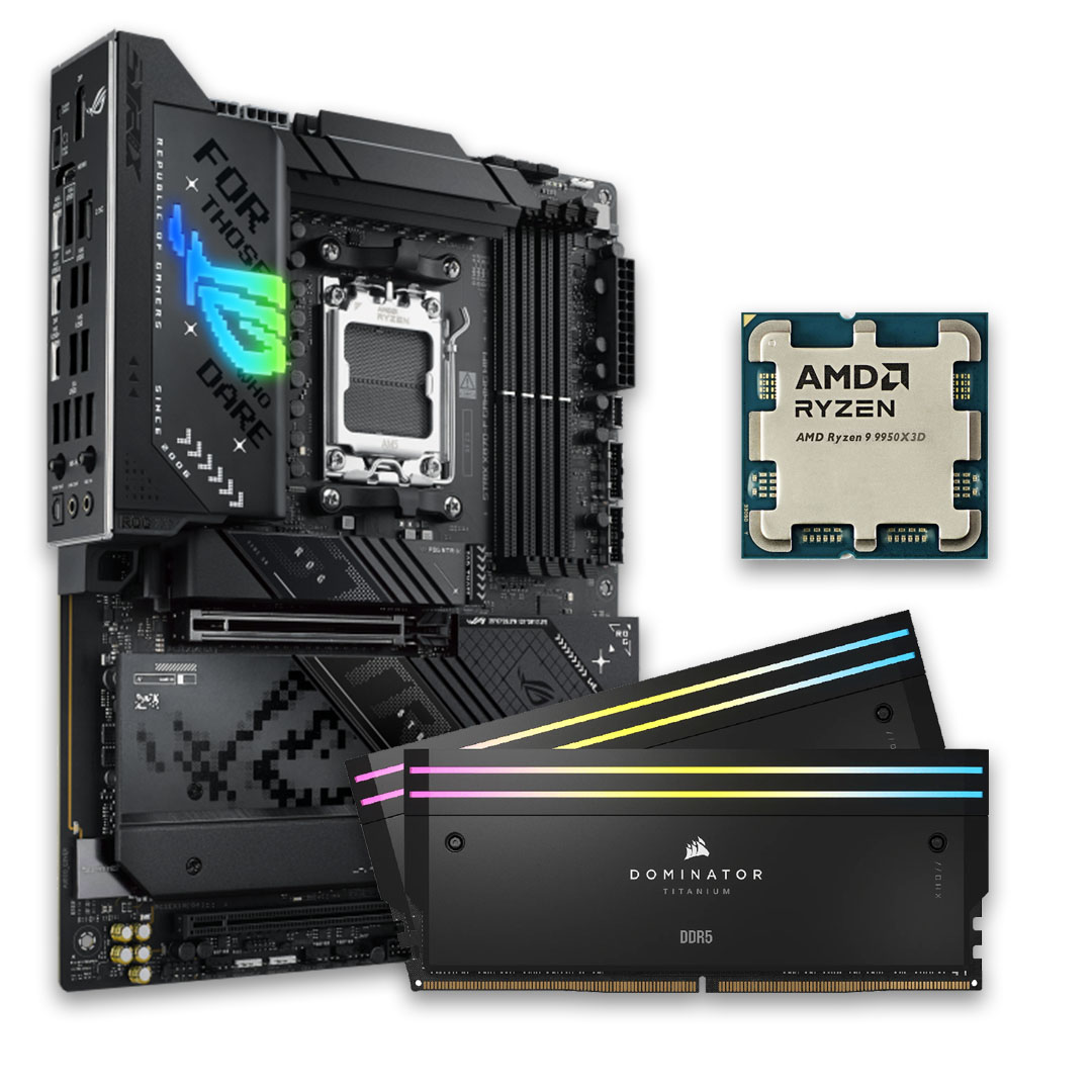 ASUS ROG Strix 9950X3D 64GB Starter Bundle | PC Case Gear