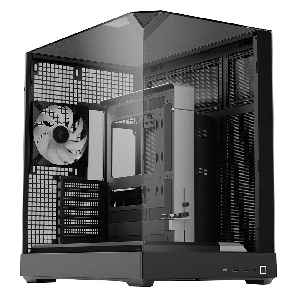 Buy APNX V2 Glass Panoramic Mid Tower Case Black [APNX-V2-BK] | PC Case ...