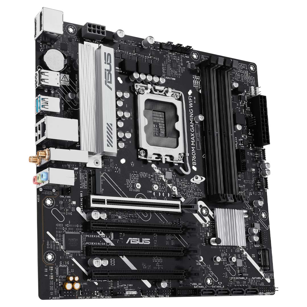 Buy ASUS B760M Max Gaming WIFI DDR5 Motherboard [B760M-MAX-GAMING-WIFI ...