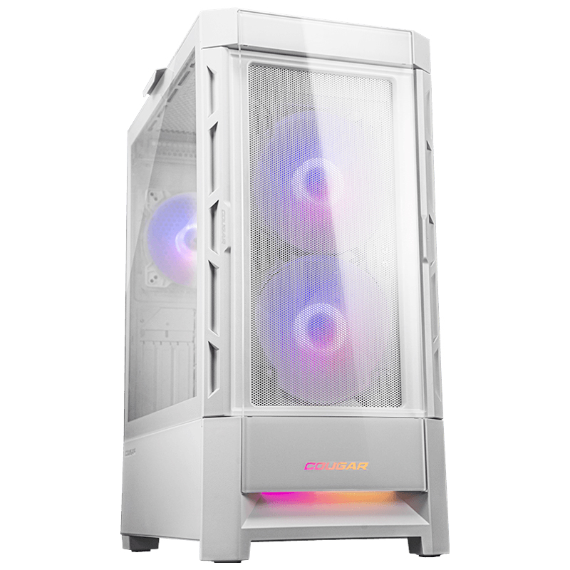 Buy Cougar Duoface RGB Tempered Glass Mid Tower Case White [CGR-DUOFACE ...