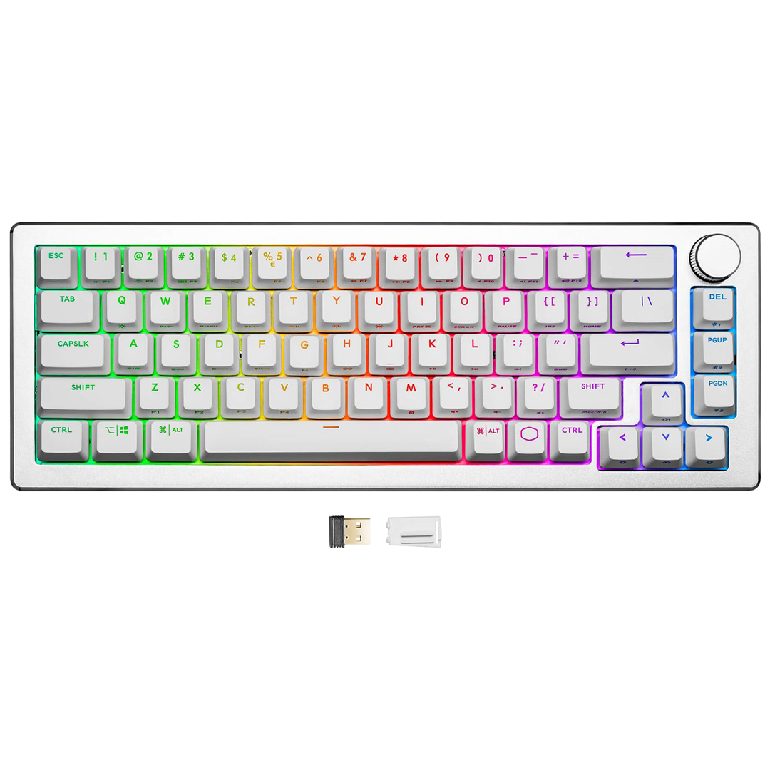 Buy Cooler Master MasterKeys CK721 Wireless White RGB Keyboard Brown ...