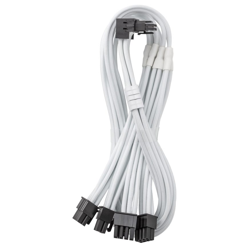 Buy CableMod ModFlex 12V-2x6 90 Deg PCIe Cable for Corsair Variant B Quad 8-pin White [CM-PCSR ...