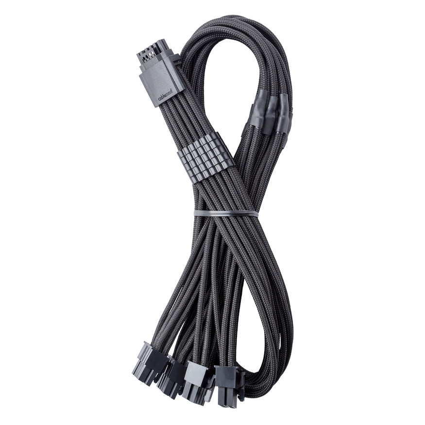 Buy CableMod ModFlex 12V-2x6 PCIe Cable for EVGA G/G+/P/ P+/T Quad 8-pin Black [CM-PEV2-16P4 ...