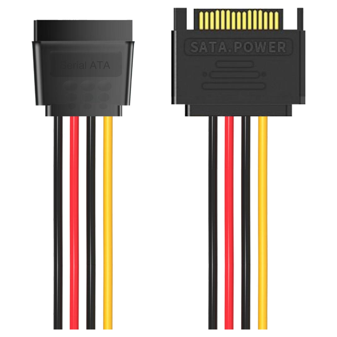 Buy Cruxtec SATA Power Extension Cable 20cm [CRUXTEC-PST-15PT-20BK ...