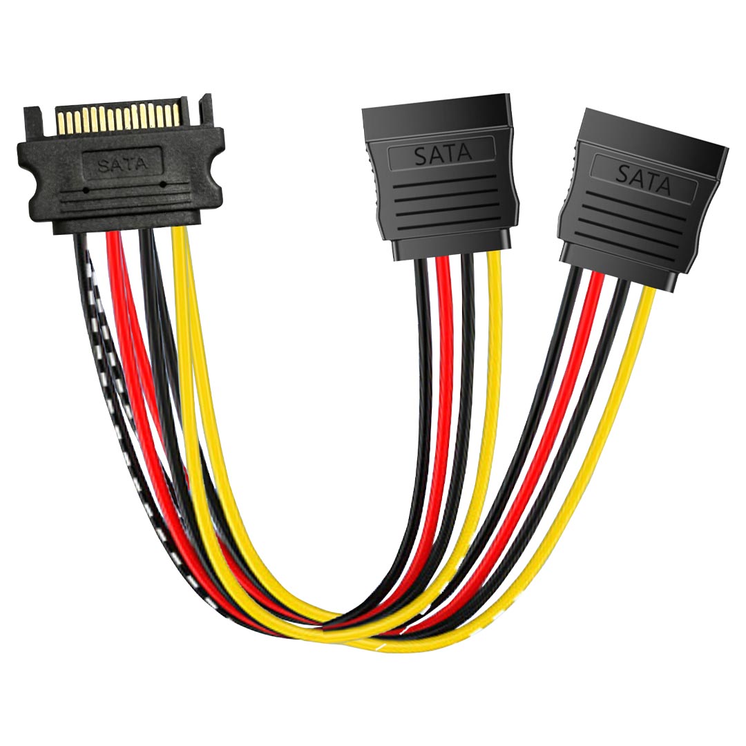 Buy Cruxtec SATA Power Splitter Cable 20cm [CRUXTEC-PST-15PT2-20BK ...