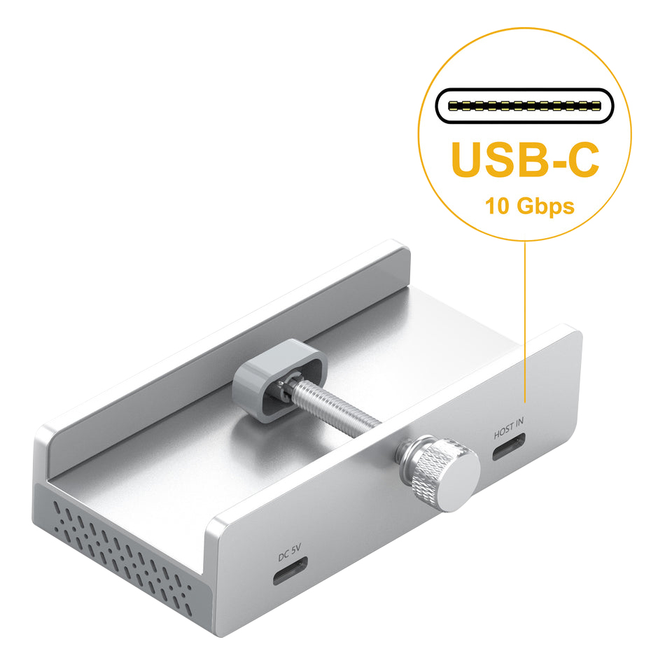 Buy Cruxtec 4-Port Clamp-Mounted USB 3.1 Gen2 Hub with Type-C Power ...