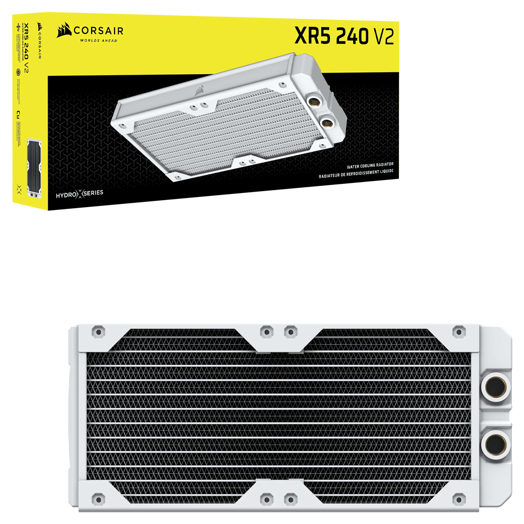 Buy Corsair Hydro X Series XR5 V2 Radiator 240mm White [CX-9033002-WW ...