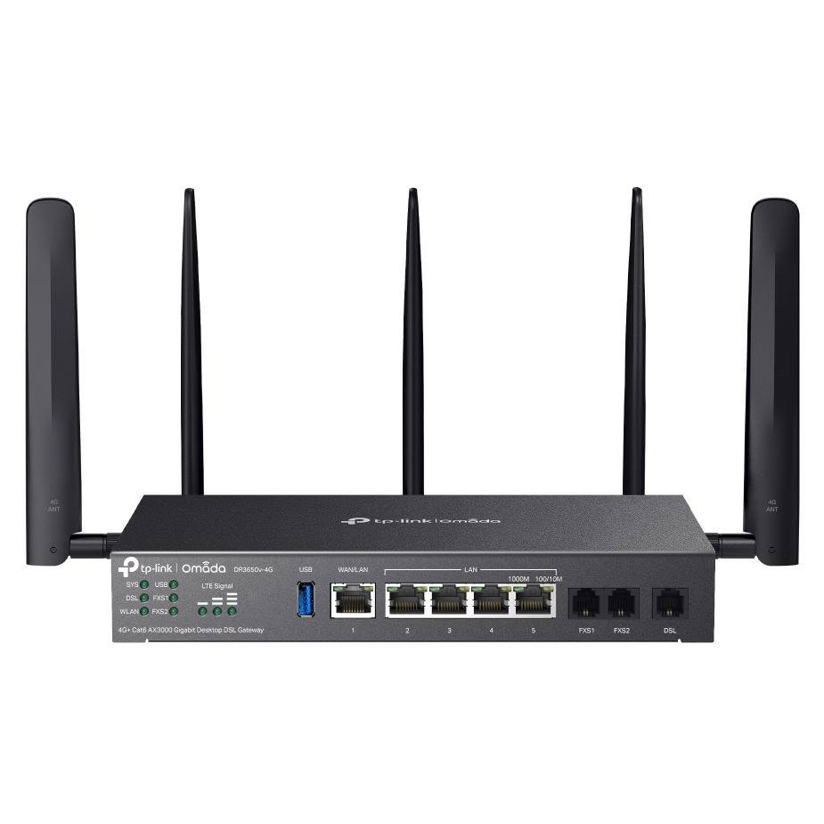 Buy TP-Link DR3650v-4G Omada 4G+ Cat6 Wi-Fi 6 Gigabit DSL Gateway ...