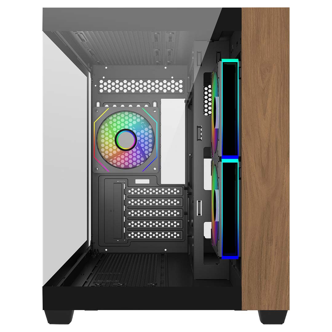 Buy Cooler Master Elite 481 Wood Dual Chamber Case Black [E481-KHNN-S00 ...