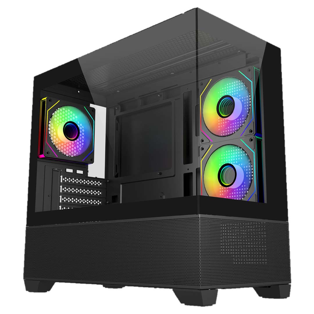 Buy Cooler Master Elite 490 mATX TG Case Black [E490-KHNN-S00] | PC Case Gear Australia