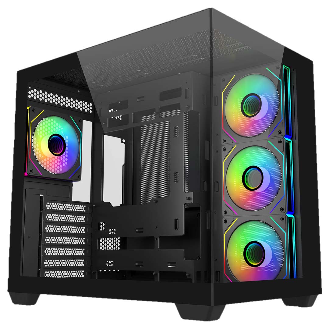 Buy Cooler Master Elite 681 Dual Chamber Case Black [E681-KHNN-S00] | PC Case Gear Australia