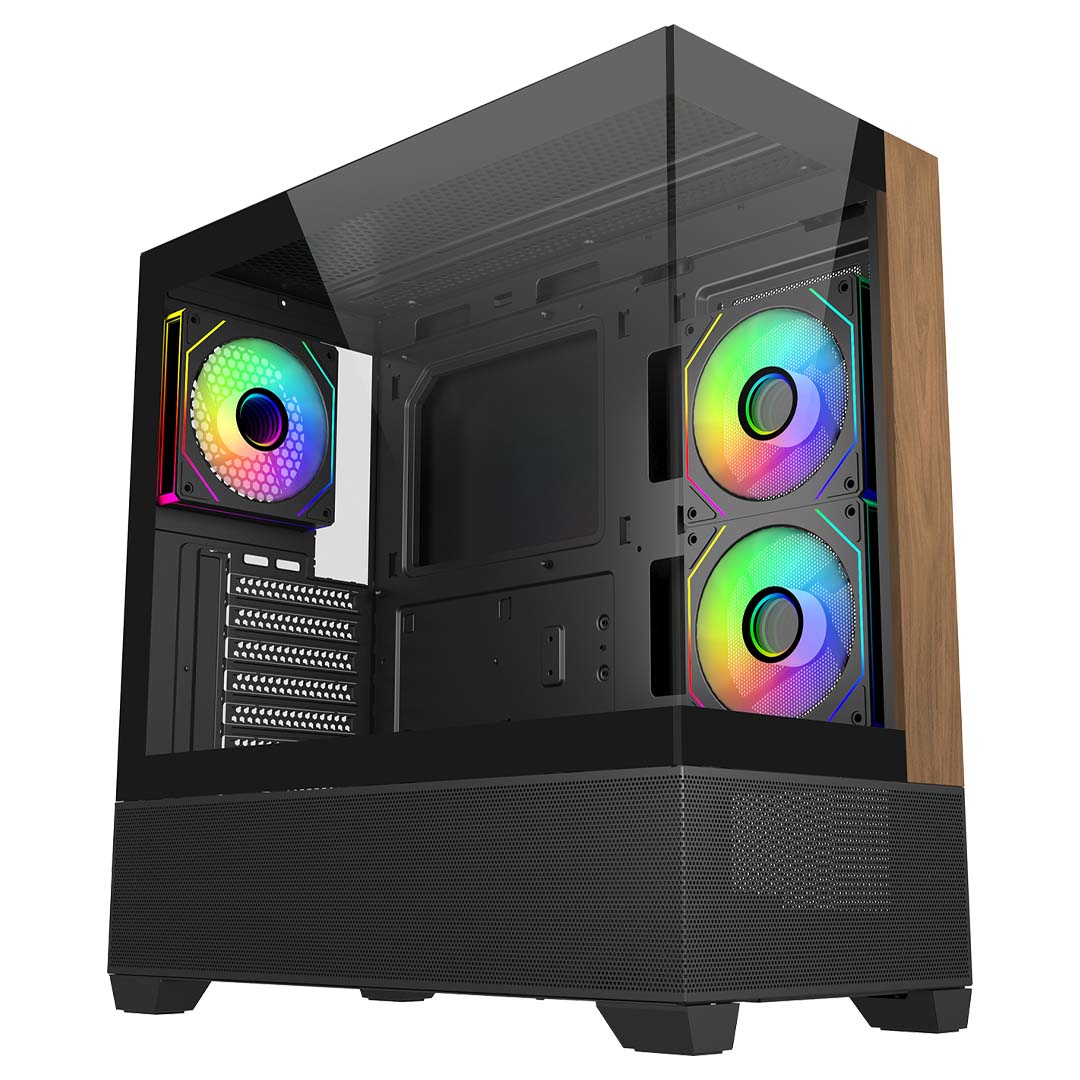 Buy Cooler Master Elite 690 Wood Dual Chamber Case Black [E690-KHNN-S00 ...