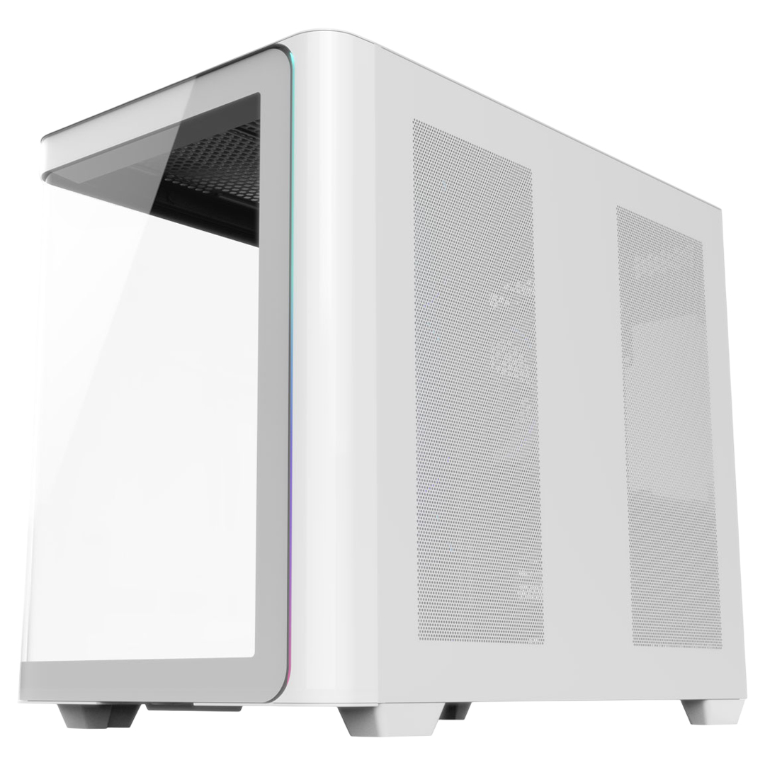 Buy FSP M580 Plus Curved Tempered Glass Mid Tower Case White [FSP-M580 ...