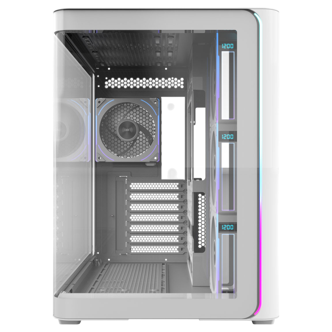 Buy FSP M580 Plus Curved Tempered Glass Mid Tower Case White [FSP-M580 ...