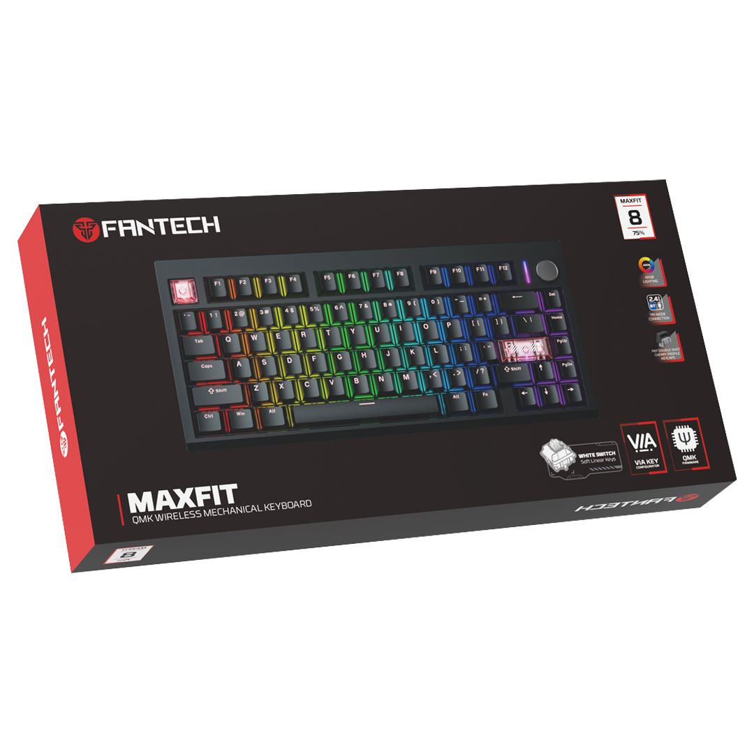 Buy Fantech MAXFIT8 QMK Wireless Mechanical Keyboard Brown Switch ...