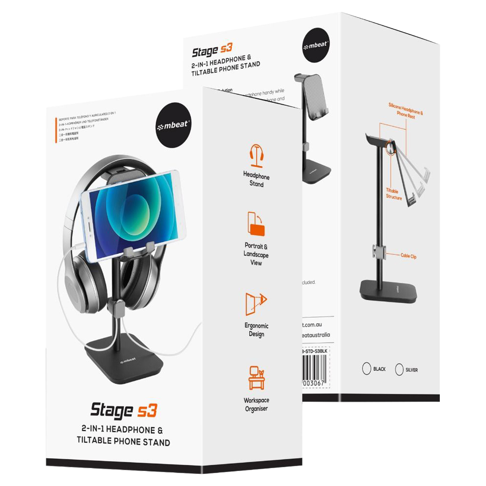 Buy Mbeat Stage S3 2-in-1 Headphone and Tiltable Phone Stand [MB-STD ...
