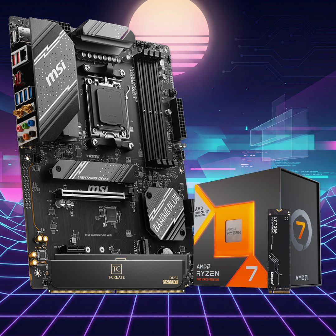 MSI 7800X3D Gaming Plus 32GB 1TB Enthusiast Bundle | PC Case Gear