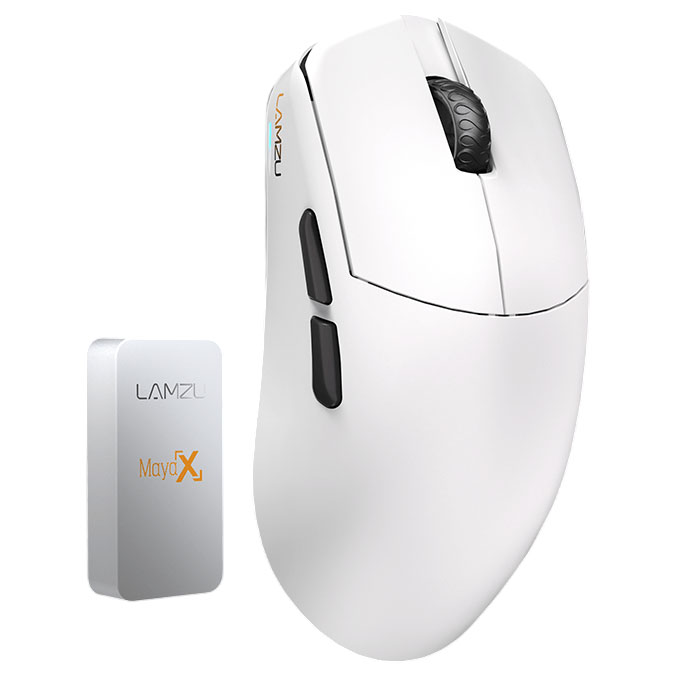 Buy Lamzu Maya X 8K Dual Mode Wireless Gaming Mouse White [MSLZMAYAXWH ...
