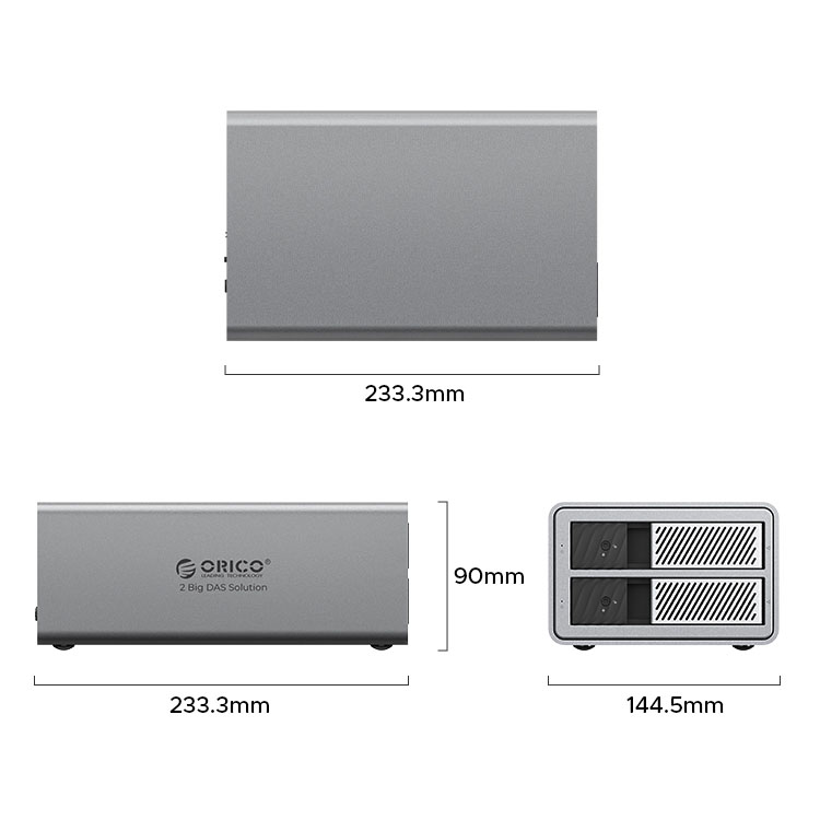 Buy Orico RAID DAS Solution 2 Bay Hard Drive Enclosure [ORICO-9828RU3-AU-GY-BP] | PC Case Gear ...