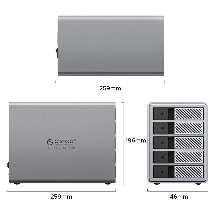 Buy Orico RAID DAS Solution 5 Bay Hard Drive Enclosure [ORICO-9858RU3 ...