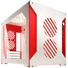 Buy Parvum Systems S2.0 Micro ATX Case White/Red [PARV-S20-WHRED] | PC ...