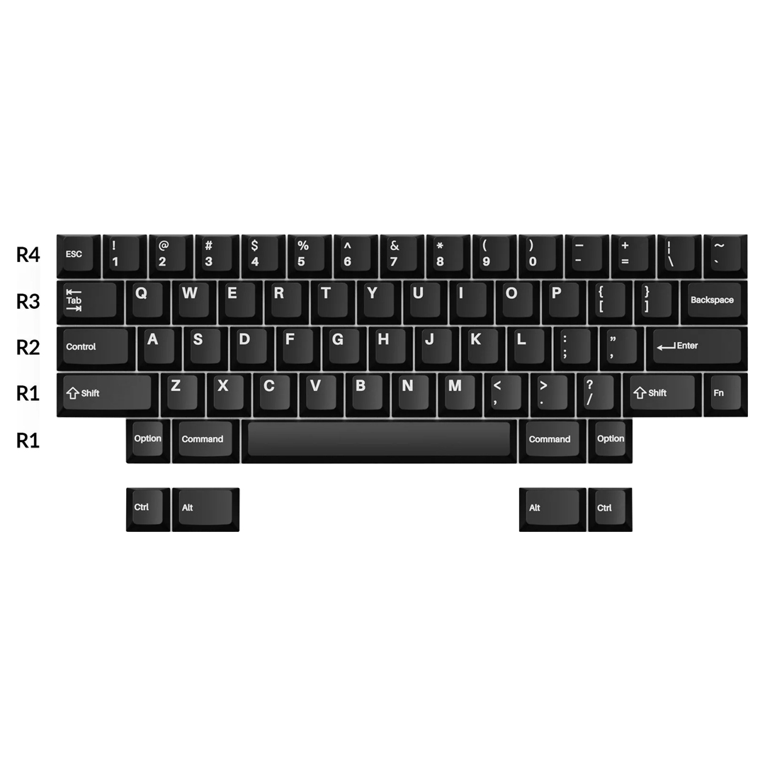 Buy Keychron Cherry Profile Double-Shot PBT Keycaps White on Black [PBT ...