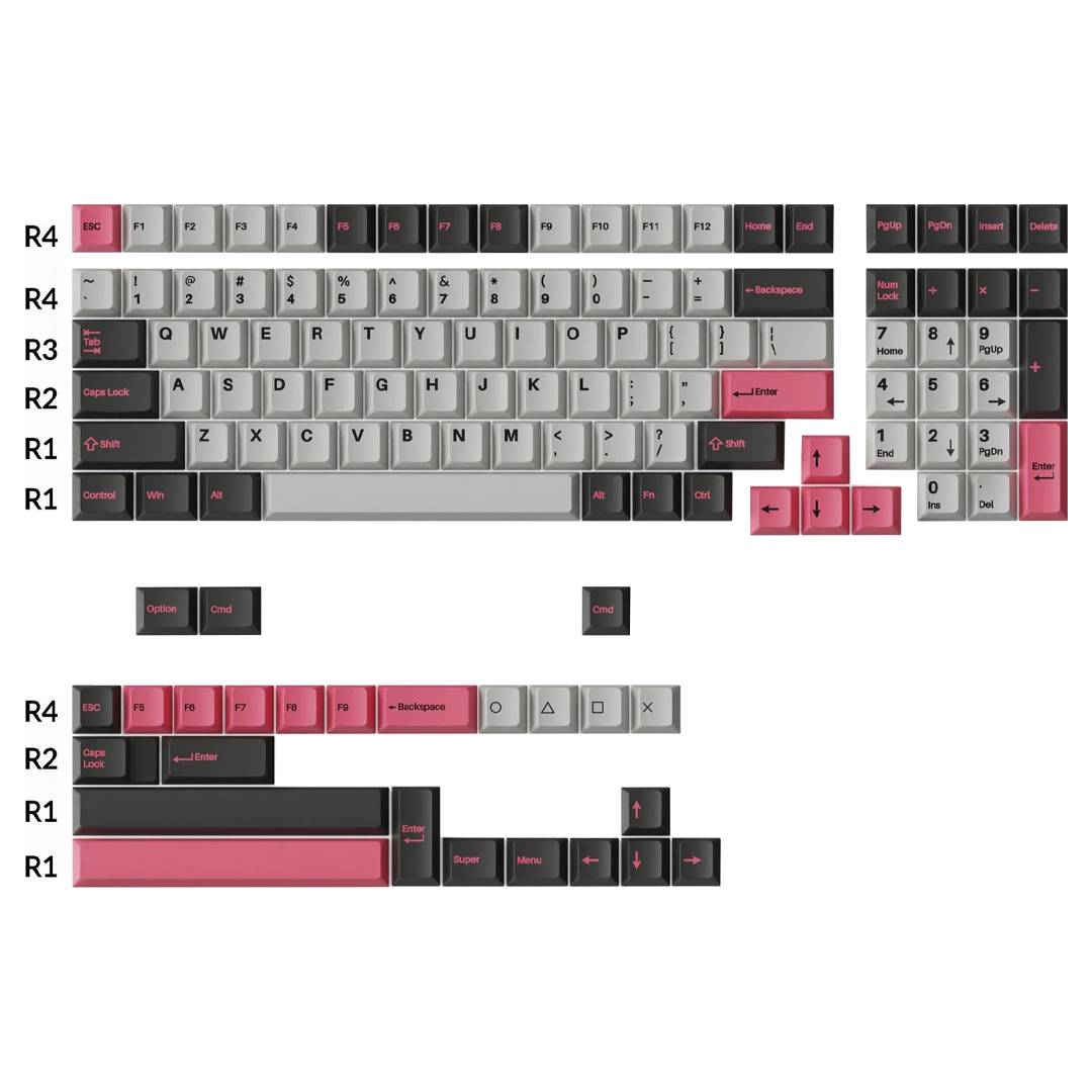 Buy Keychron Cherry Profile Double-Shot PBT Keycaps Dolch Pink [PBT-15 ...