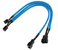 Buy Phobya 4Pin PWM to 2x4Pin PWM and 1x3Pin 30cm UV Blue [PH-81056 ...