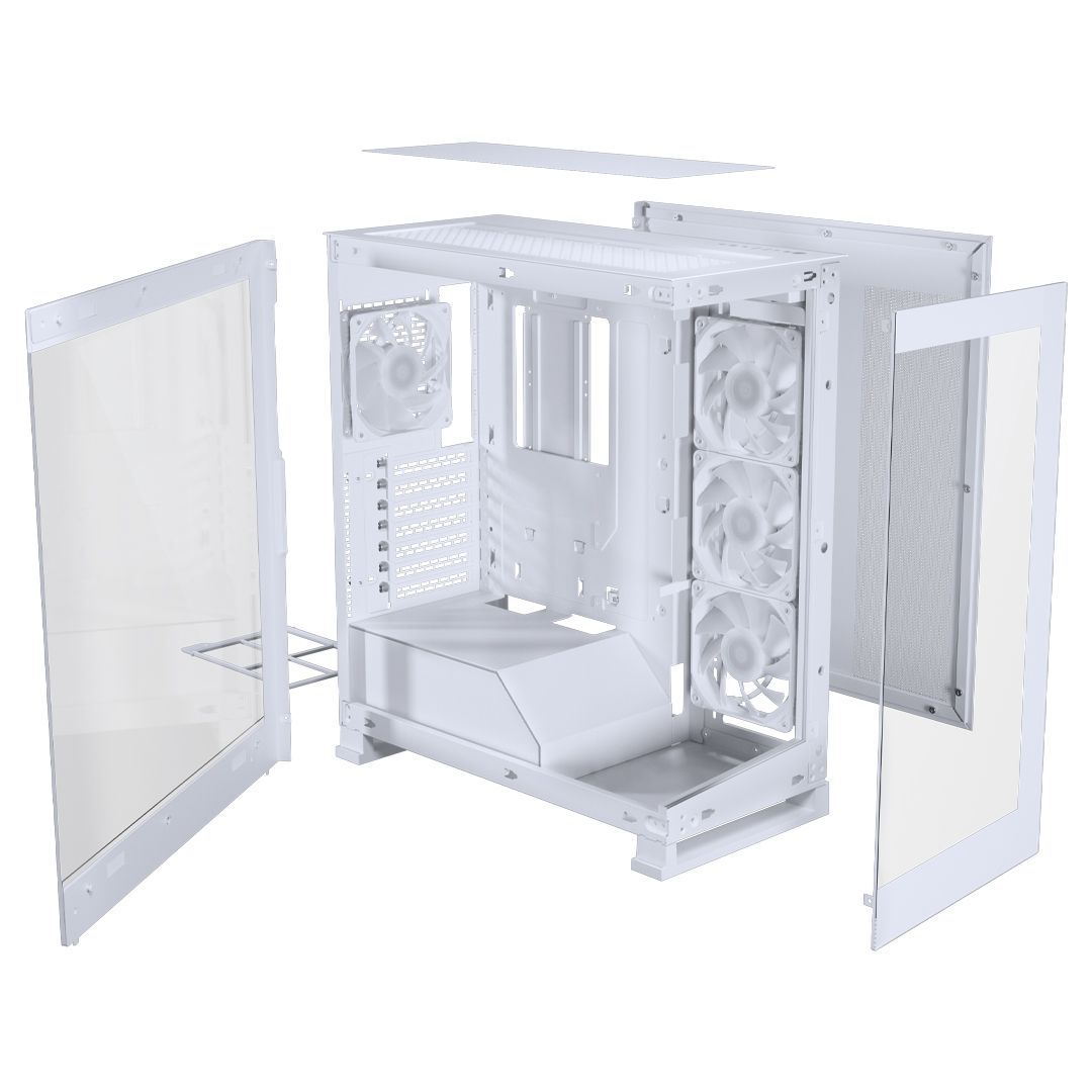 Buy Phanteks NV5S Tempered Glass Case Matte White [PH-NV523S_DMW01 ...