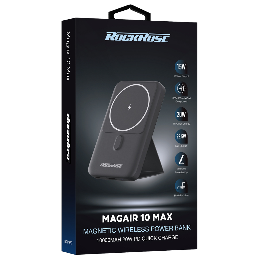 Buy RockRose Magair 10 Max 10000 mAh 15W MagSafe Power Bank Stand ...
