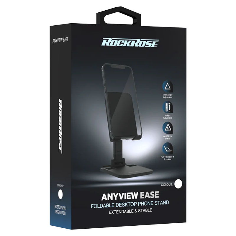 Buy RockRose Anyview Ease Foldable Desktop Phone Stand White [RRST01AEW ...