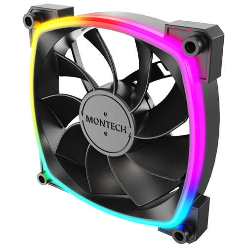 Buy Montech RX120 RGB PWM 120mm Reverse Fan Black [RX120-PWM-B] | PC ...