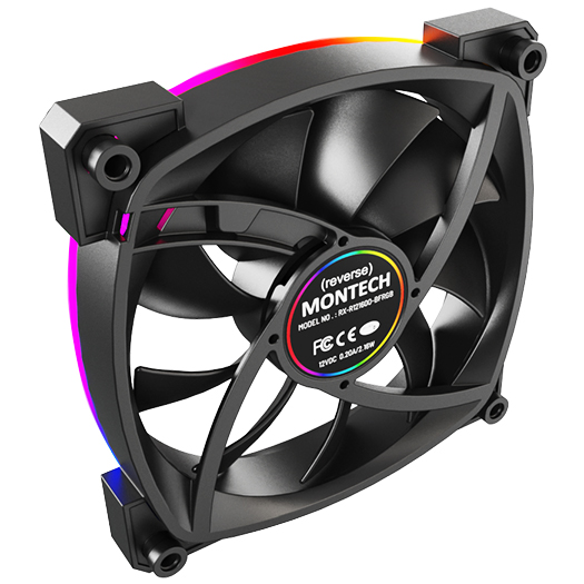 Buy Montech RX120 RGB PWM 120mm Reverse Fan Black [RX120-PWM-B] | PC ...