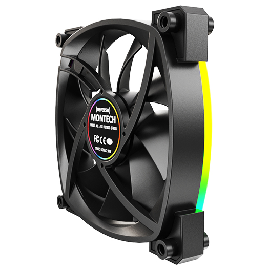 Buy Montech RX120 RGB PWM 120mm Reverse Fan Black [RX120-PWM-B] | PC ...
