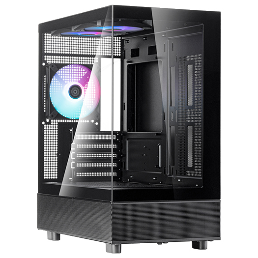 Buy SilverStone LD04 M-ATX Panoramic Tempered Glass View Case Black [SST-LD04-B-ARGB] | PC Case ...