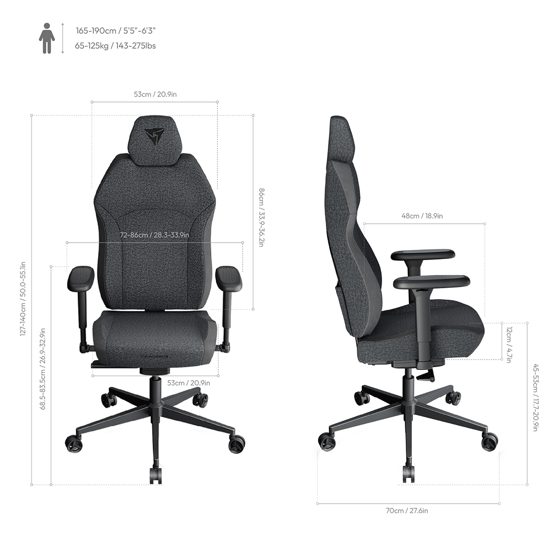 Buy ThunderX3 SOLO 360 Mesh Gaming Chair Black [TX3-SOLO-360-MESH-BLACK ...