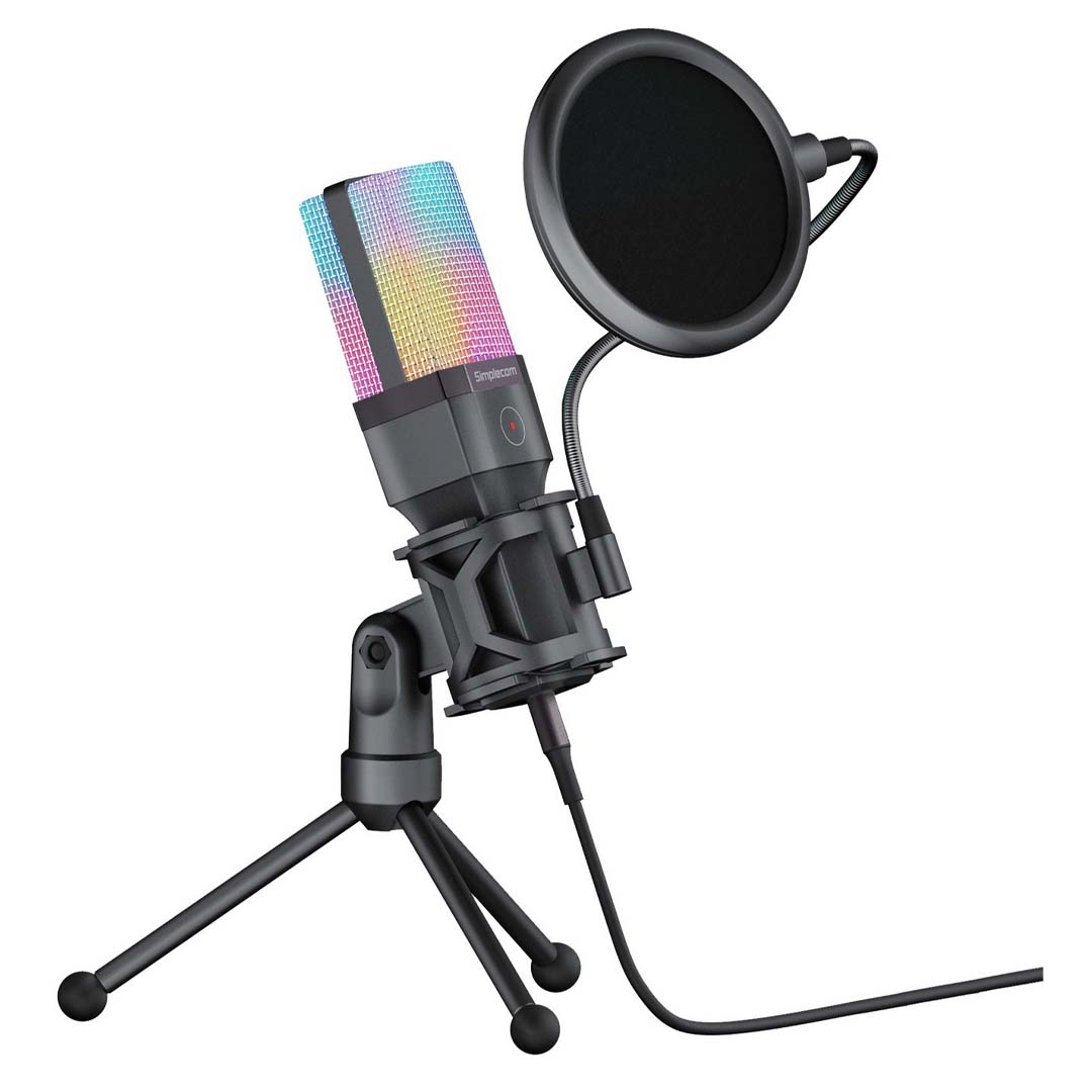Buy Simplecom UM650 RGB USB Cardioid Condenser Gaming Microphone [UM650 ...