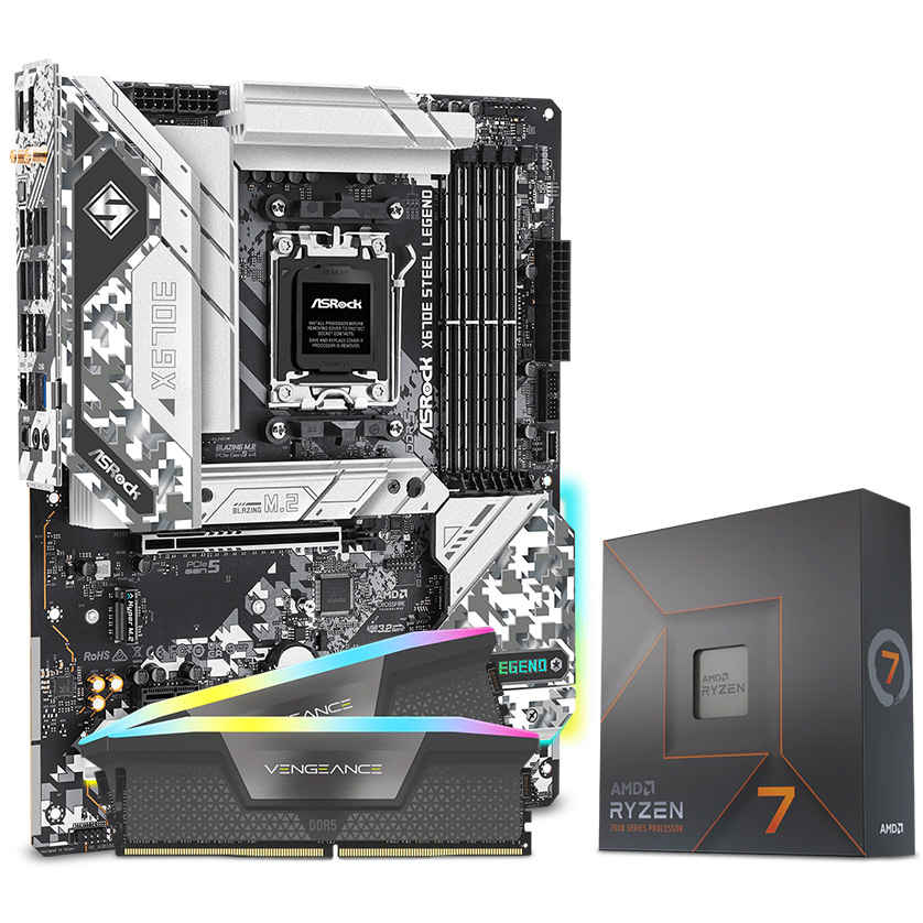 ASRock Steel Legend 7700X Starter Pack | PC Case Gear