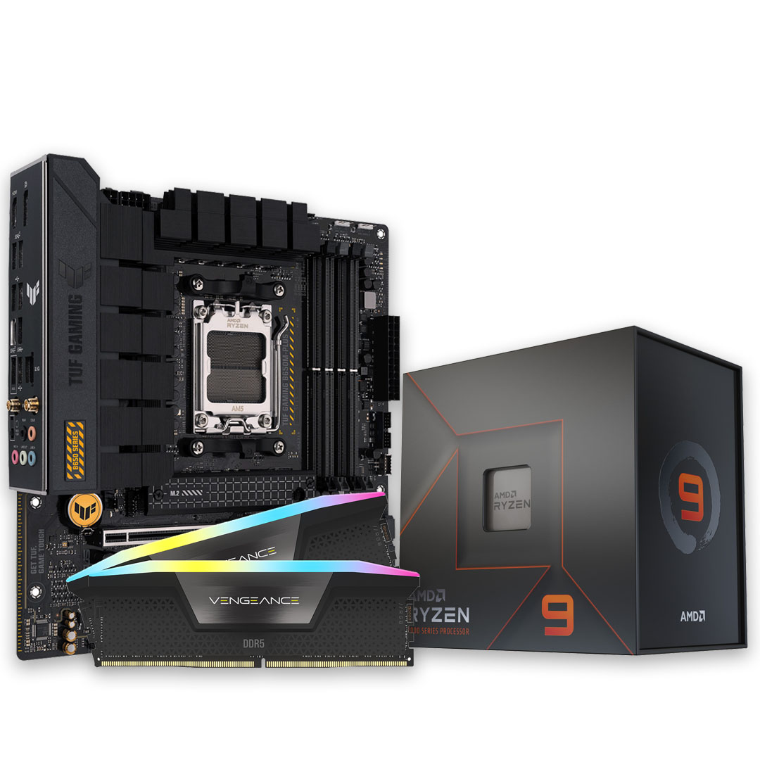 ASUS TUF Ryzen 9 7950X mATX Gaming Bundle | PC Case Gear