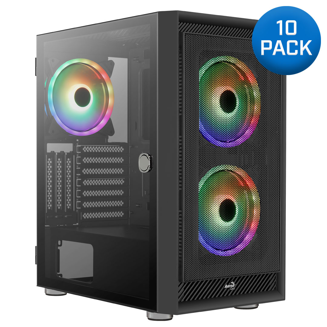 Aerocool Graphite ARGB TG Bulk Builders Pack | PC Case Gear