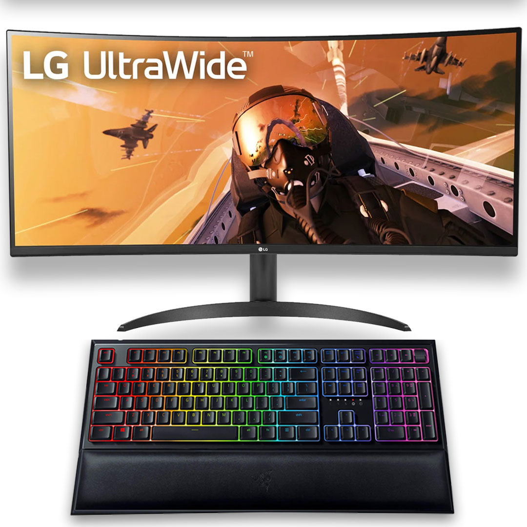 LG 34P60C UWQHD 160Hz FreeSync 34in Monitor Bonus Razer Keyboard | PC ...
