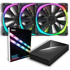 NZXT Hue+ RGB Lighting and Cooling Kit | PC Case Gear
