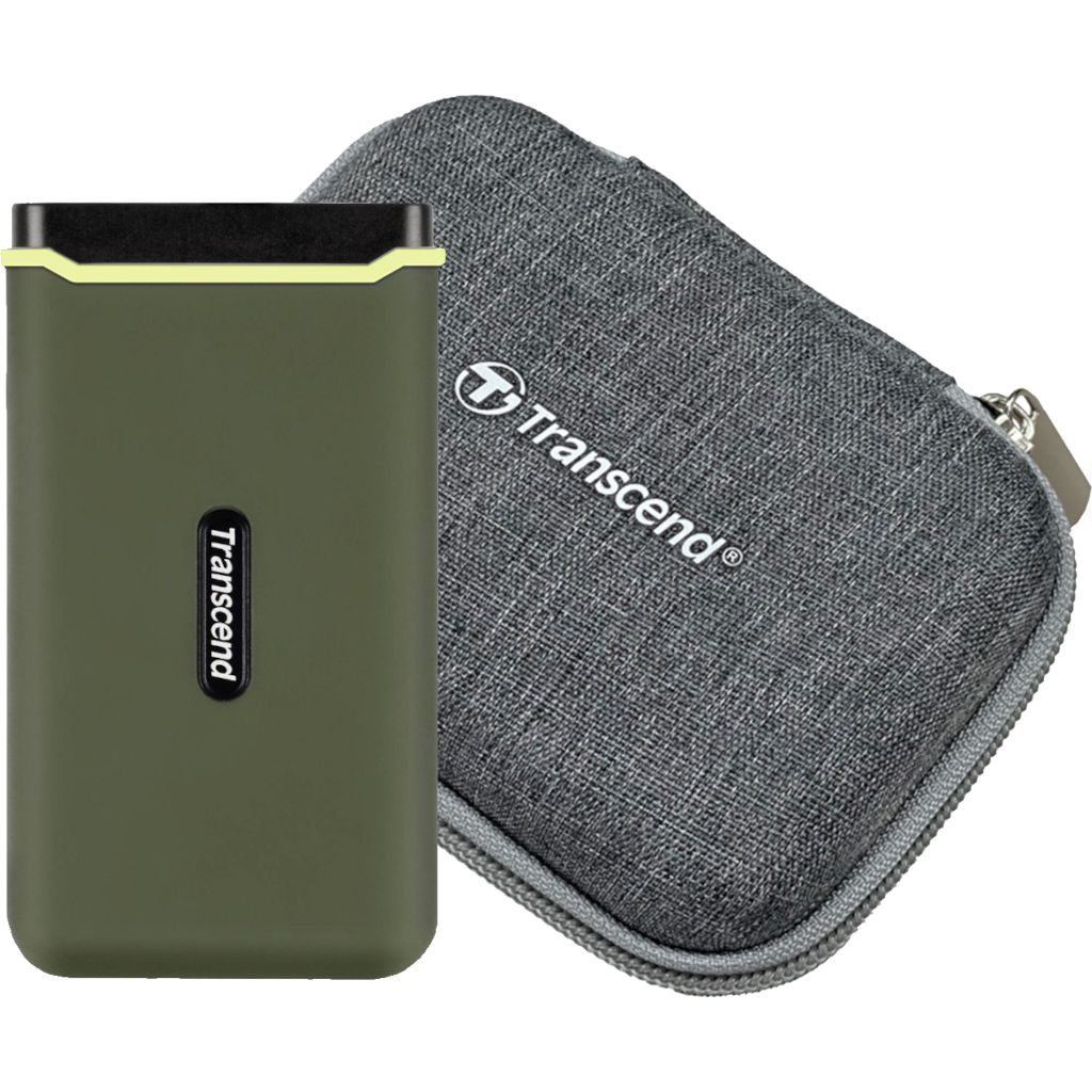 Transcend ESD380C USB Portable SSD 2TB with Carry Bag | PC Case Gear